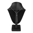 2 Deluxe Faux Leather Medium Necklace Chain Display Holder Stand ...