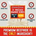 "Canine Chews Big Tough Rawhide Bones for Large Dogs - 9"" Long Lasting ...