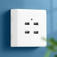 4 Port/2 Port USB Wall Charger Socket Efficient Charging for Multiple ...