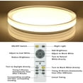 "Depuley 18.9"" Dimmable LED Ceiling Light, Remote Control, 3 Color ...