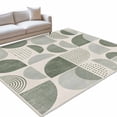 Abstract Semicircles 8'x10' Area Rug for Living Room Sectional Sofa ...