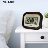 Sharp Atomic Desk Clock, Self-Setting Digital Wall Clock, Woodgrain ...