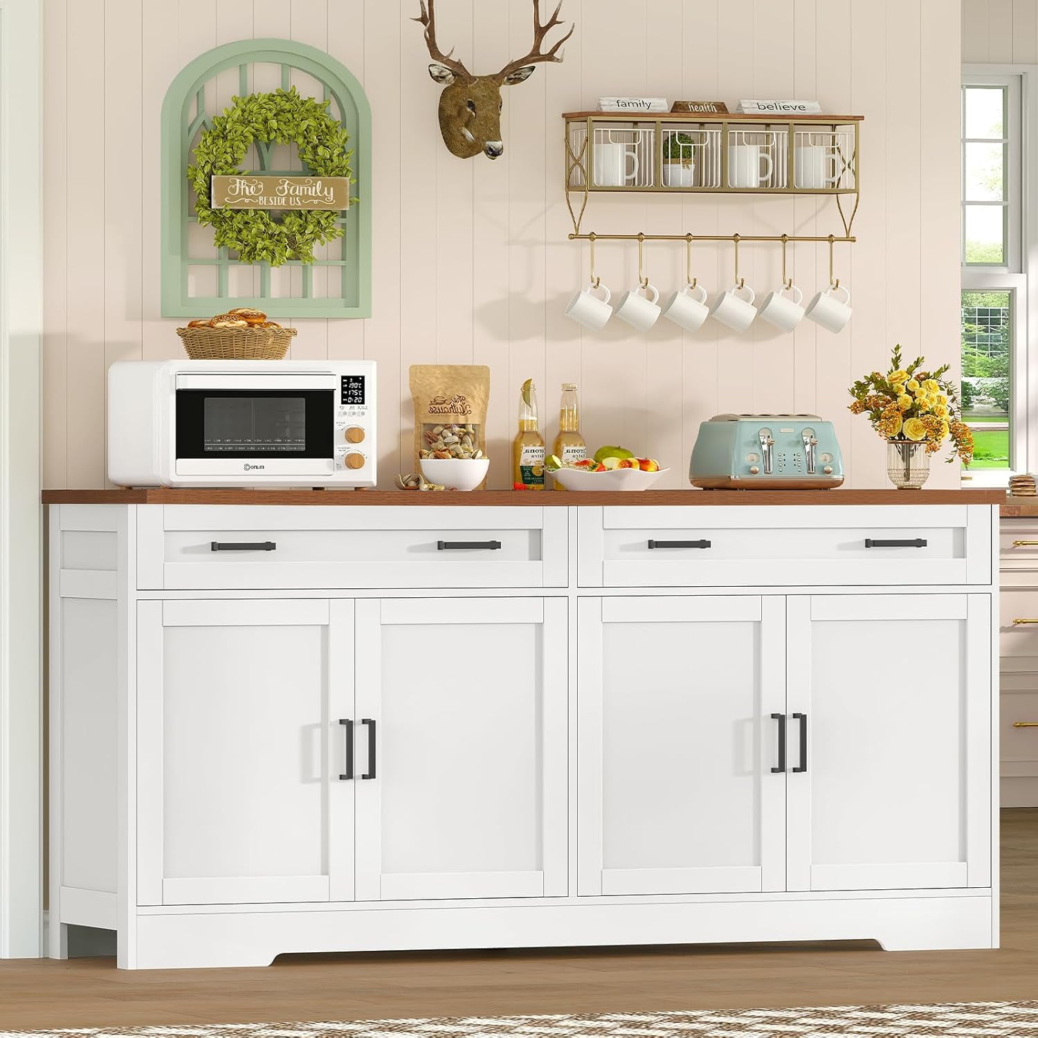 Click here for Nobrand Rattan Cabinet  Sideboard Buffet Cabinet W... prices