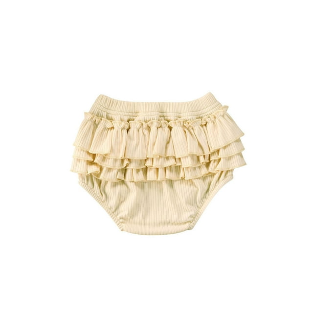 TOPGOD Newborn Baby Girl Bloomers Diaper Cover Shorts Ribbed Ruffle ...