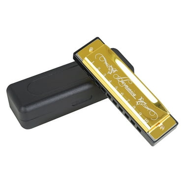 Ymiko 10 Hole Harmonica,Chromatic Harmonica 10 Hole 40 Tone 2Sided ...