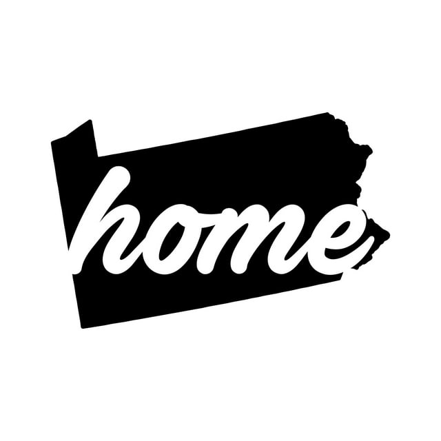 Pennsylvania Home Sticker Decal Die Cut - Self Adhesive Vinyl - Weatherproof - Made in USA ...