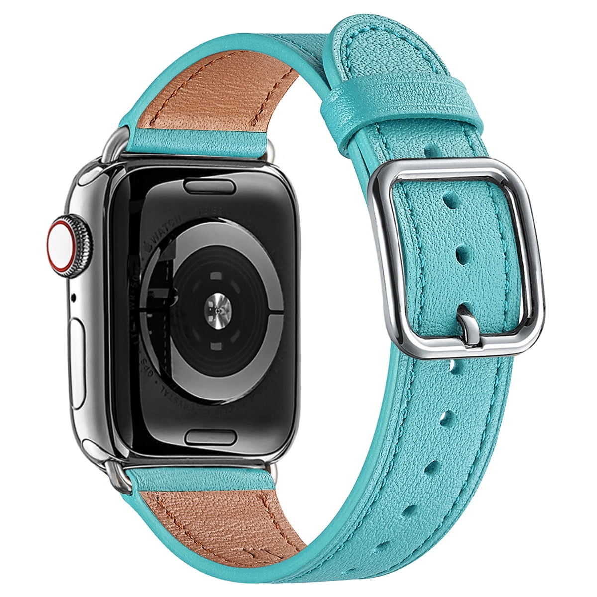 WFEAGL Genuine Leather iwatch Band for iWatch Series 42mm 44mm 45mm ...