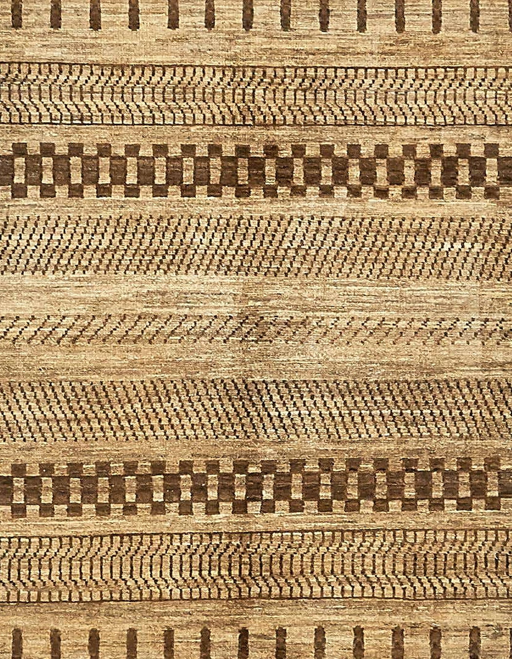 Ahgly Company Indoor Rectangle Abstract Dark Bisque Brown Abstract Area ...