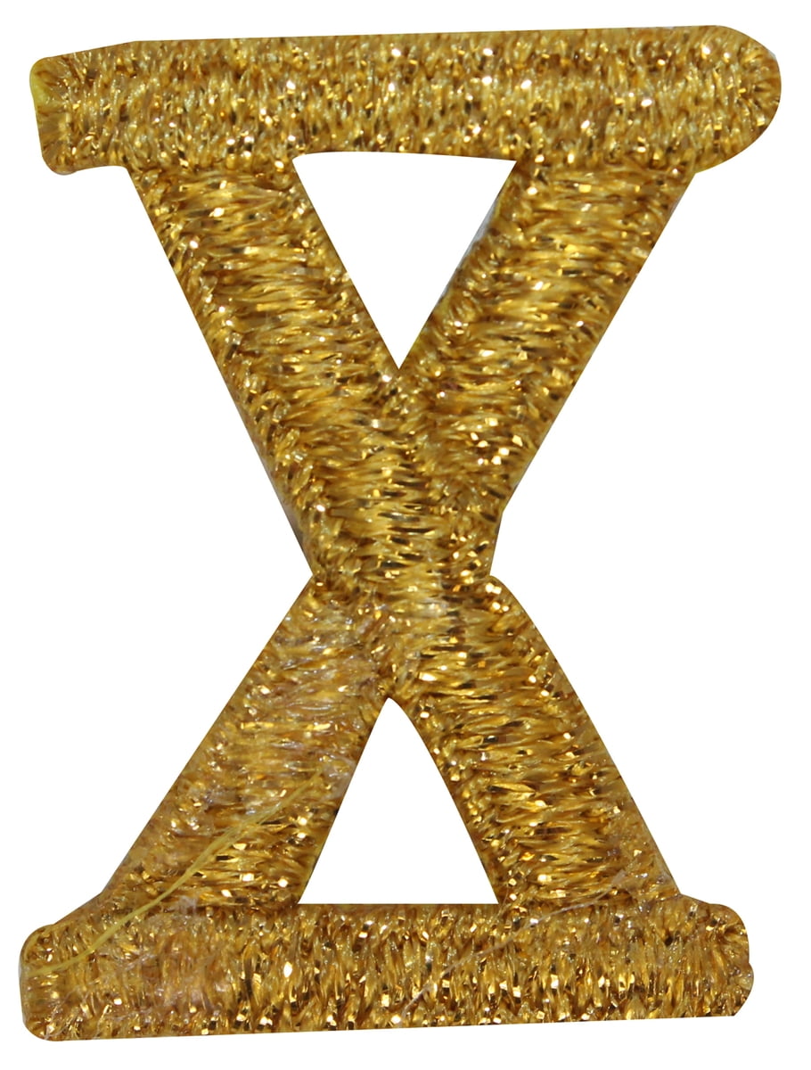 ID 1885 Roman Numeral X Patch Ten Gold Symbol Sign Embroidered Iron On ...