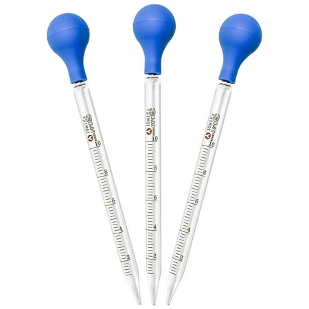 3 Pieces Glass Pipettes, For Pharmacy, Perfume, Laboratory, Hospital ...