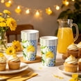 QuanTara 10 Count Lemon Themed Party Cups – Heavy-Duty Disposable Paper ...