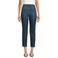 Time and Tru Women's High Rise Mom Jeans, 27” Inseam, Sizes 2-20 ...