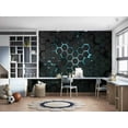 Modern Wallpaper, 3d Effect Black Geometric Shapes Wal Art, Paper Wall ...