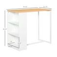 Bar Table Counter Height with Storage Shelves for Kitchen Dining Room ...