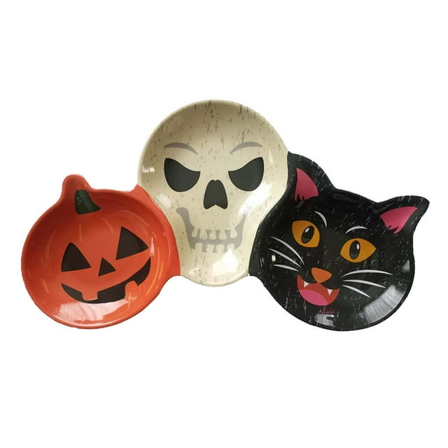 Halloween Figural Serving Tray 3 Sectioned Melamine - Walmart.com