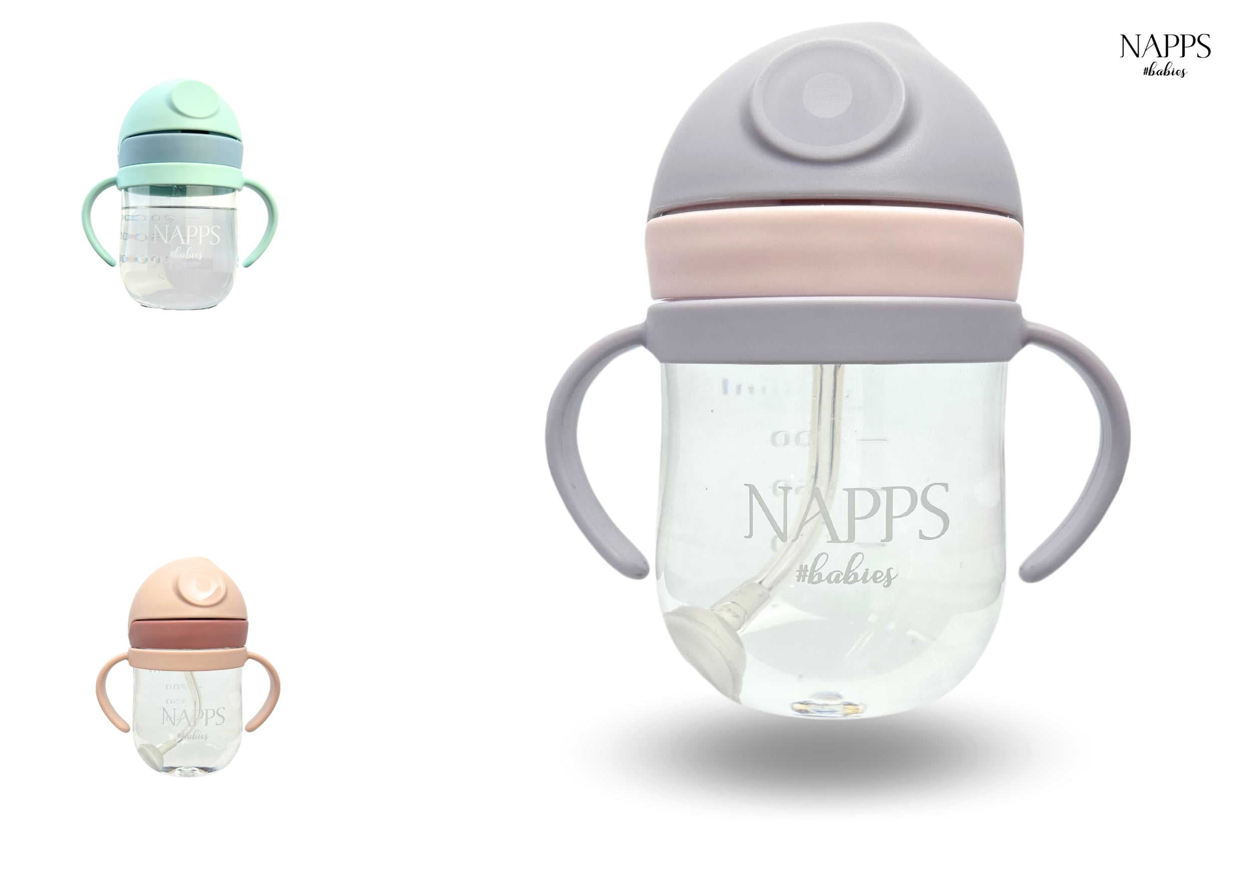 Vasito mamila biberon inteligente Nappsbabies Rosa lila | Walmart en línea