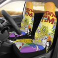 2 PCS Adventure Cartoon Time Car Seat Covers Cartoon Car Interior Seat ...