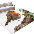 Bird Washable Area Rug 2.7 x 5 ft Ivy Branch Animal Nature, Soft Non ...