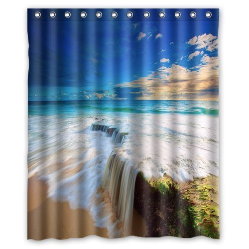 Click here for Erehome Ocean Beachs Shower Curtain Polyester Fabr... prices