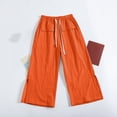 Cargo Capris Women Loose Capris for Women, Fashion Side Split Wide Leg ...