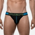 Mizok Mens Jockstraps Underwear Sexy Jock Strap Low Rise Blackandblue