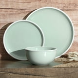 Wanda June Home Southern Serenity 12-Piece Aqua Solid Color Stoneware ...