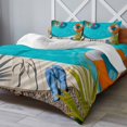 4 Piece Duvet Cover Set Queen, Swimming Pool Swimming Circle Soft ...