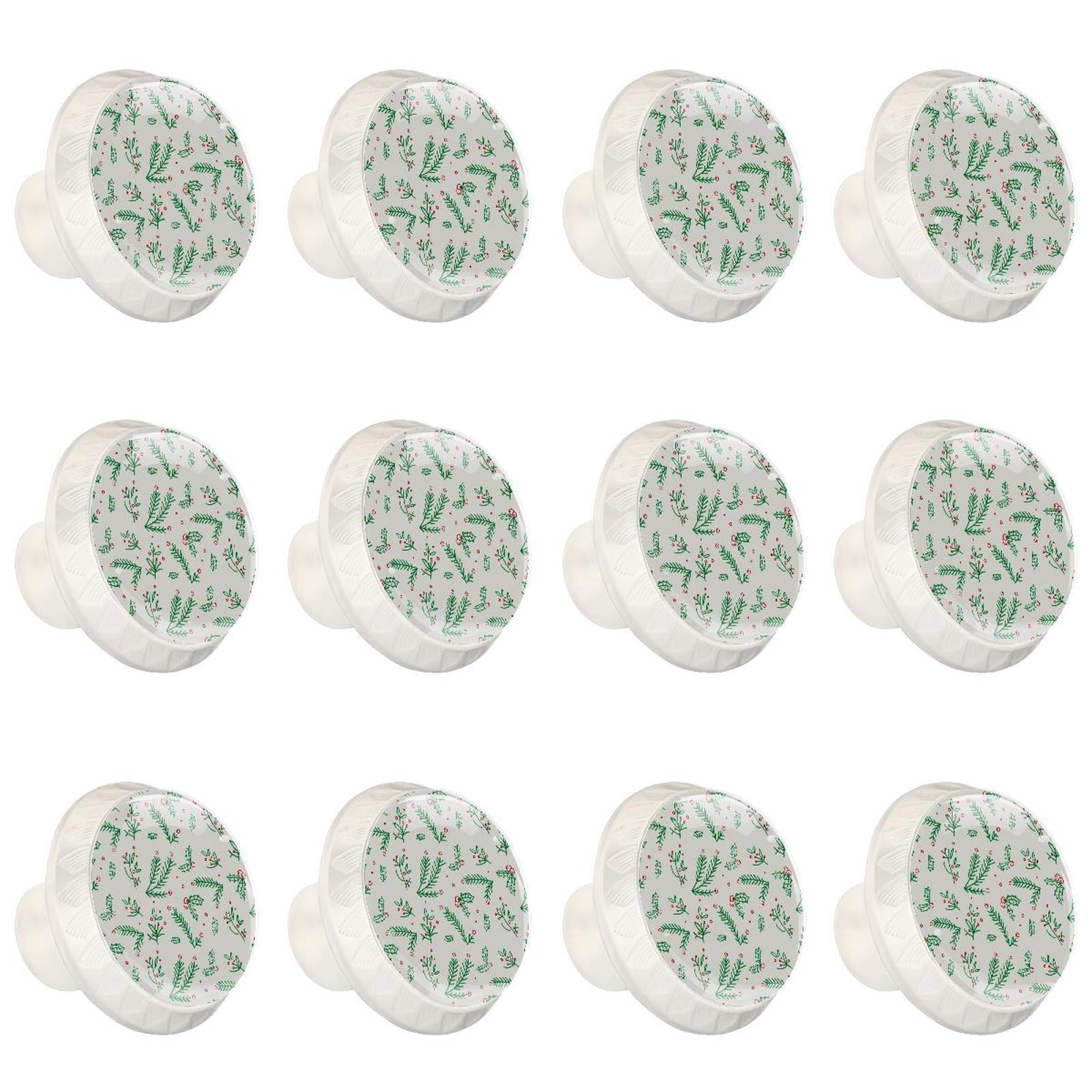 12 Pcs Green Leaf Knobs for Kitchen Cabinet Cupboard Dresser Bookcase ...