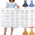 DeHolifer Dresses for Women Plaid Printed Pan Collar Short Sleeve Swing ...