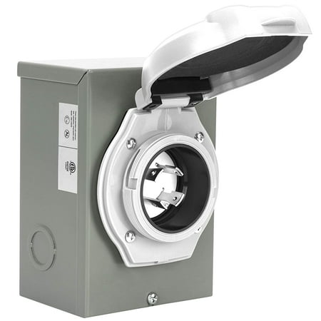 30 Amp Generator Power Inlet Box, NEMA 3R Power Inlet Box with 4 Prone ...