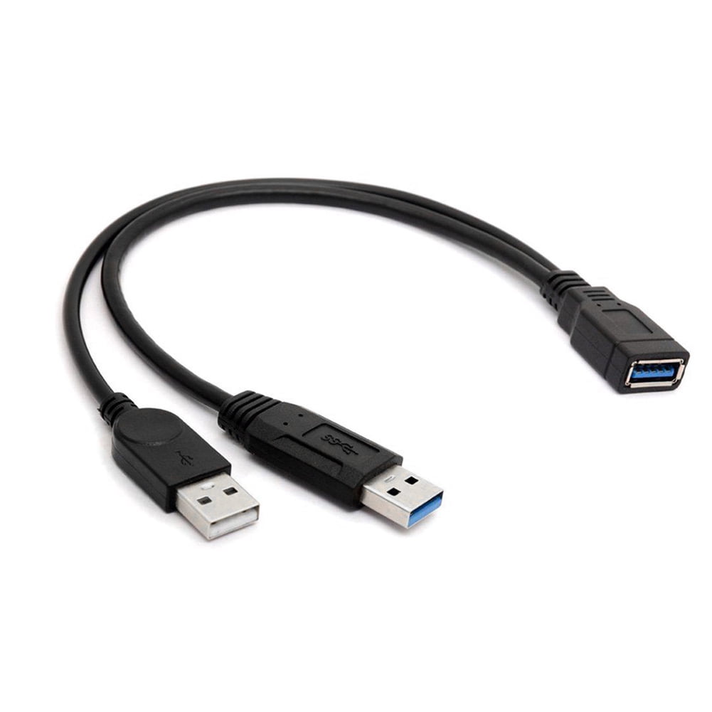 USB 3.0 A Doble USB Extra Power Data Y Splitter Cable Extensión ...