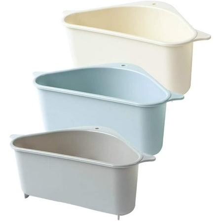 Foldable sieve, 3 pieces wash basin filter tray Triangle storage shelf ...