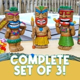 Darware Outdoor Solar Garden Tiki Statues (Set of 3); Lawn & Yard Decor ...