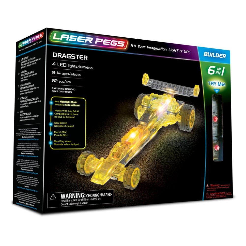 Dragster 6-en-1 Building Set Laser Clavs LED Lights Racing | Walmart en ...