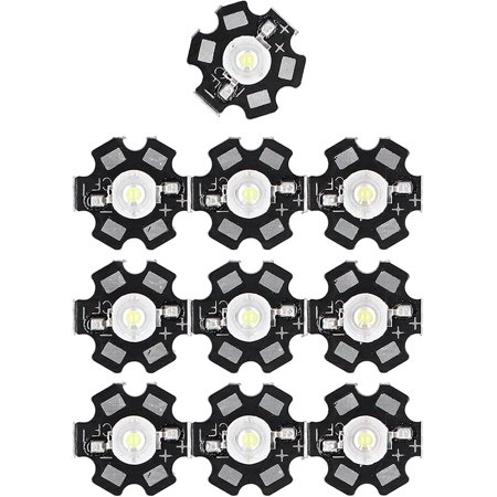 10PCS 1W LED Light Source Chip, 6500k 90lm 20mm White Light, DIY Light ...