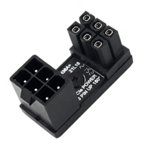 Shinyruo 6/8pin Turn Connector Power Adapter Board 180 Degree Angle GPU ...