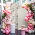 5FT Arch Backdrop Covers, Teal Beige Tropical Leaves Wedding Arch Cover ...