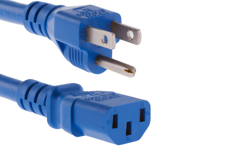 CablesAndKits Heavy Duty AC Power Cord, 15A/125V , 14 AWG, 5-15P to C13 ...