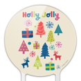 Acrylic Holly Jolly Christmas Cake Topper Party Decoration for Wedding ...