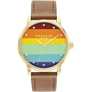 Coach Women's Grand, Stainless Steel Quartz Watch with Black Dial and ...