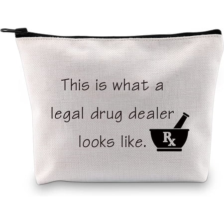 Legal Drug Dealer Makeup Bag Funny Toiletry Bag for Pharmacy Pharmacist ...