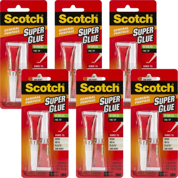 Scotch Super Glue Gel .70oz 2 Count, Multipack Of 6- - Walmart.com ...