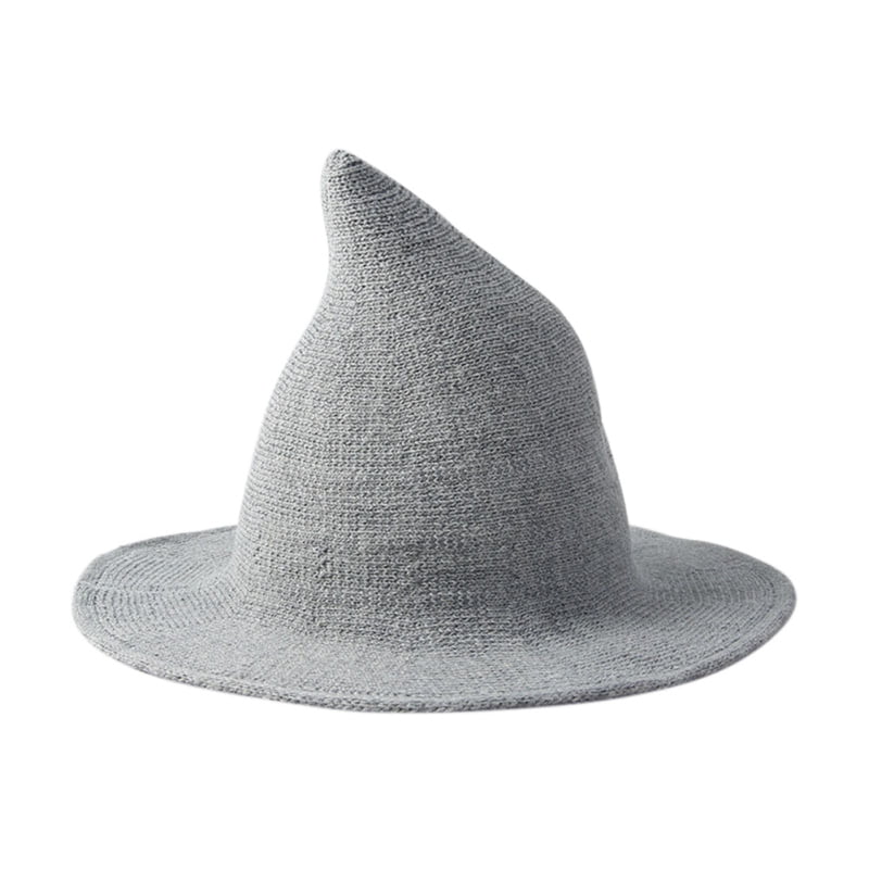 Prettyui Halloween Women Pointed Witch Hat,Wool Sharp Witch Hats Trilby ...