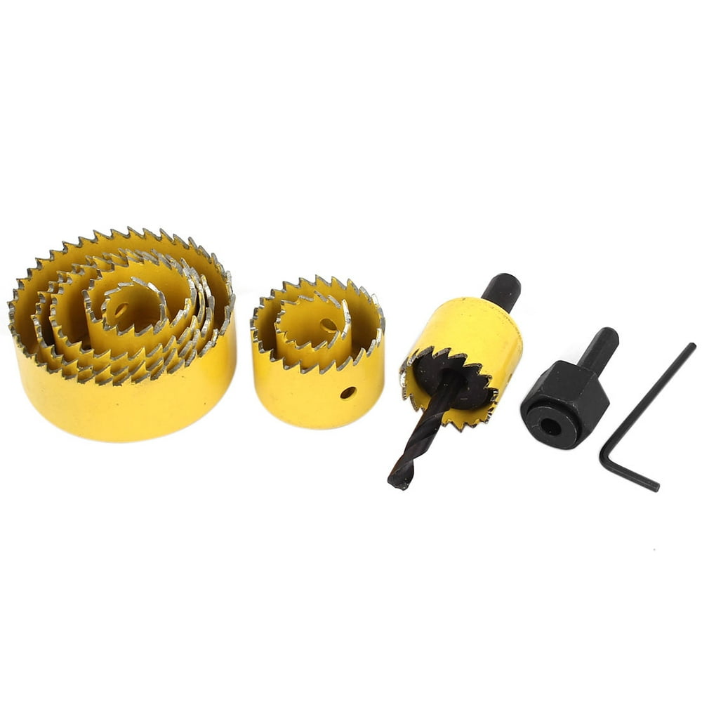 3/4 - 2-1/2 Inch Dia Carbon Steel Drill Bit Hole Saw Set Kit 11 in 1 ...