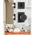 Black Door Knob with Deadbolt, Zinc Alloy Matte Black Keyed Alike ...