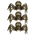 3pcs Realistic Brass Spider: Metal Mini Sculptures - Decorative Insect ...