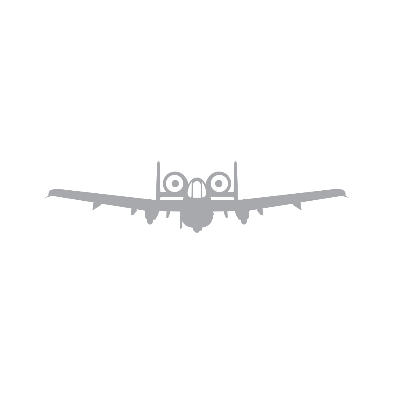 Front View A-10 Thunderbolt II Sticker Decal Die Cut - Self Adhesive ...