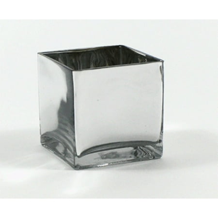 6" Silver Square Vase - Walmart.com