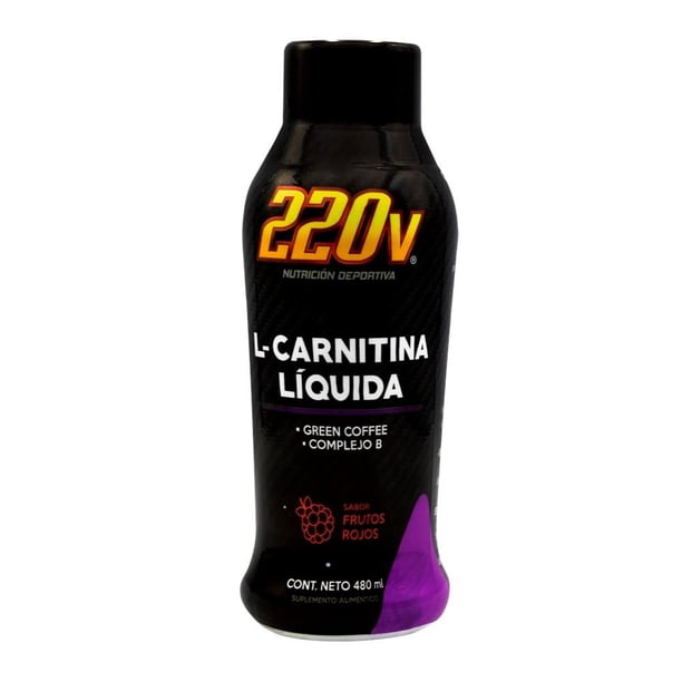 Suplemento alimenticio 220V l-carnitina líquida sabor frutos rojos 480 ...