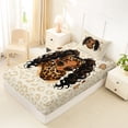 Castle Fairy Cute Black Girl Twin Sheets 3pcs,Vintage Leopard Pattern ...